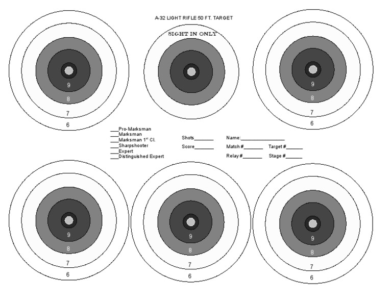 A-32 Light Rifle Target Specifications | PDF