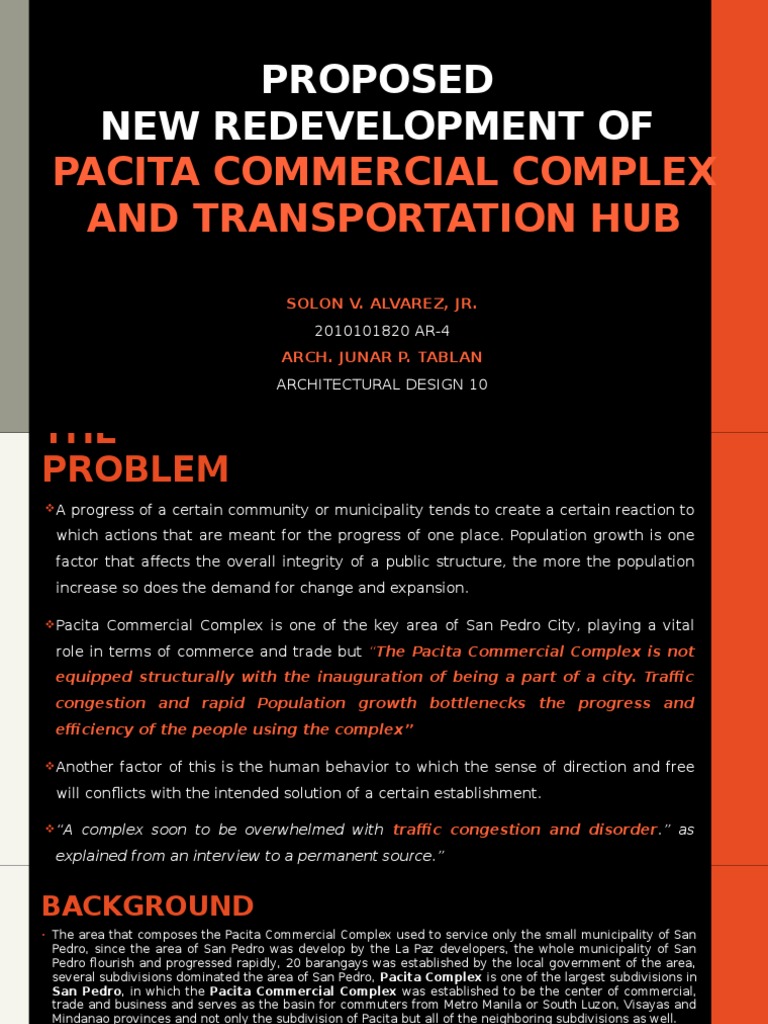 Redevelopment of Pacita Complex Plan | PDF | Transport | Metro Manila
