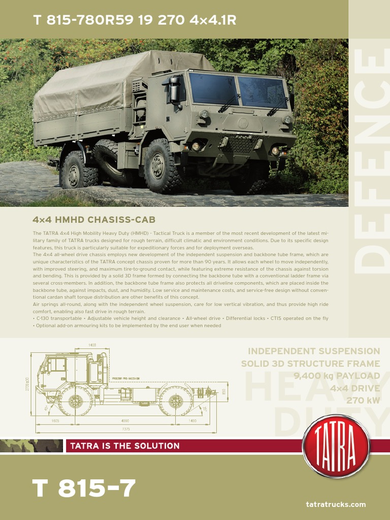 Tatra t815 780r59 4x4 Chassis en | PDF | Four Wheel Drive | Truck