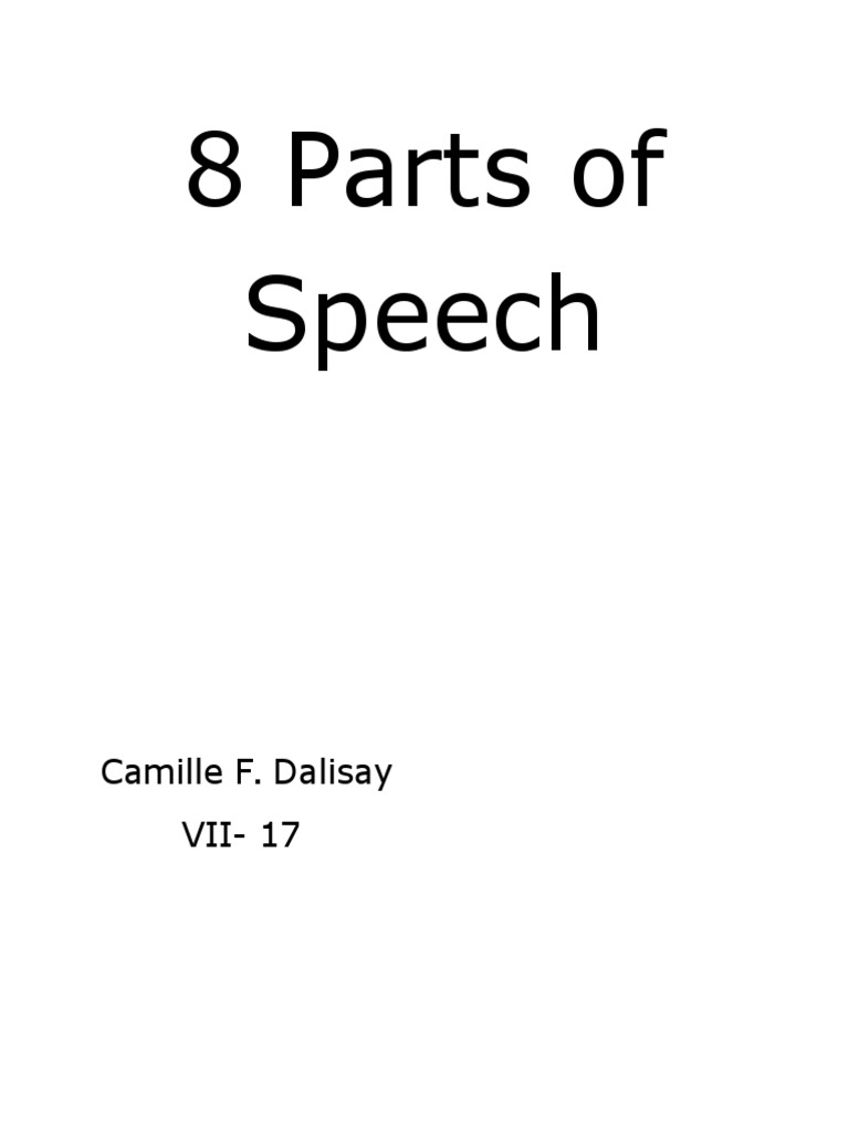 8 Parts of Speech Explained | PDF | Adverb | Noun