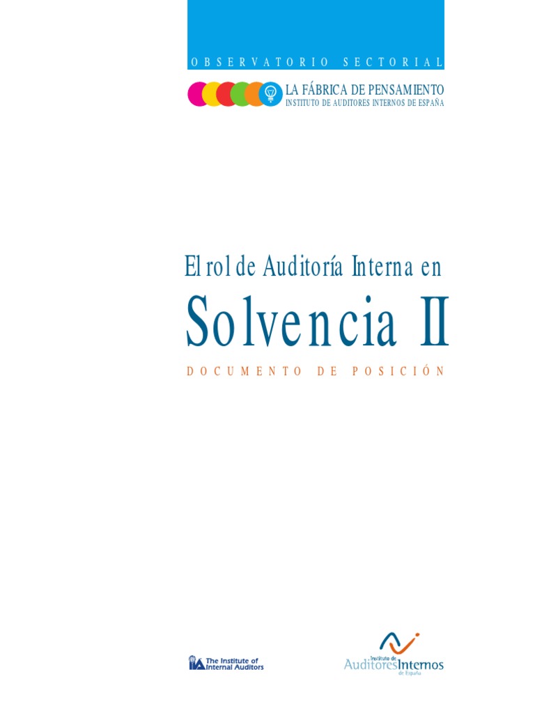 El Rol de Auditoría Interna en Solvencia II | PDF | Auditoría financiera | Seguro