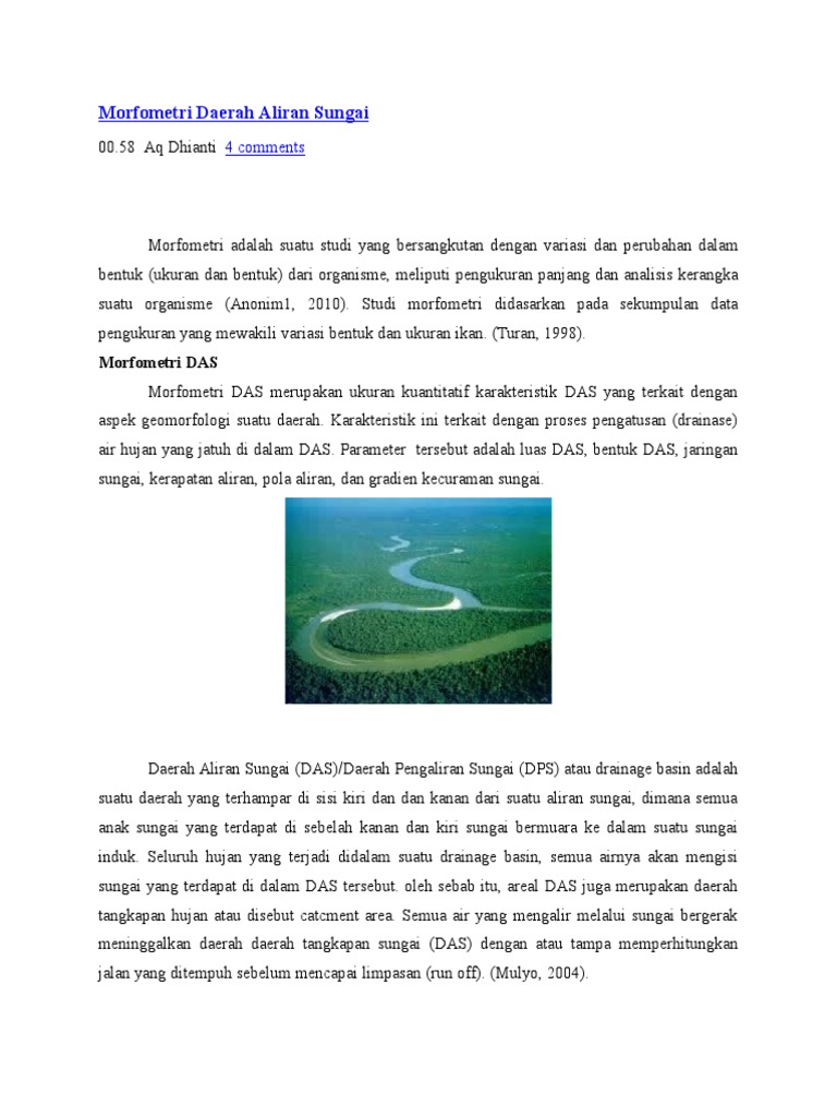 Studi Morfometri DAS | PDF