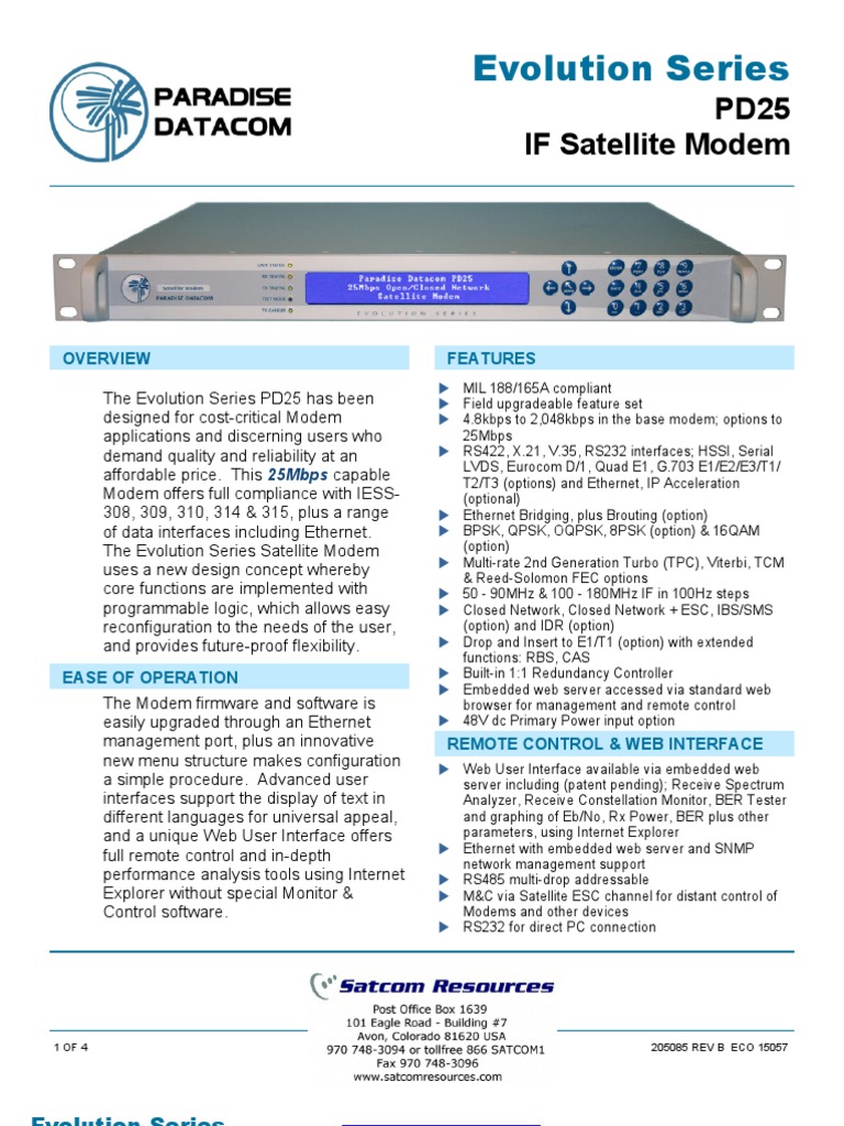 PD25 | PDF | Modem | Bit Rate