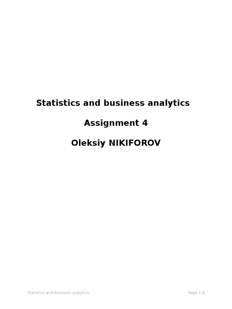 Business Analytics Assignment | PDF | Factor Analysis | Variance