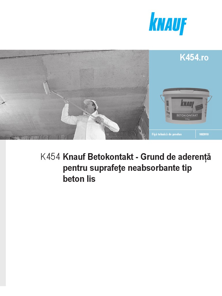 Grund Knauf BETOKONTAKT PT Suprafete Neabsorbante-Lise Din Beton | PDF