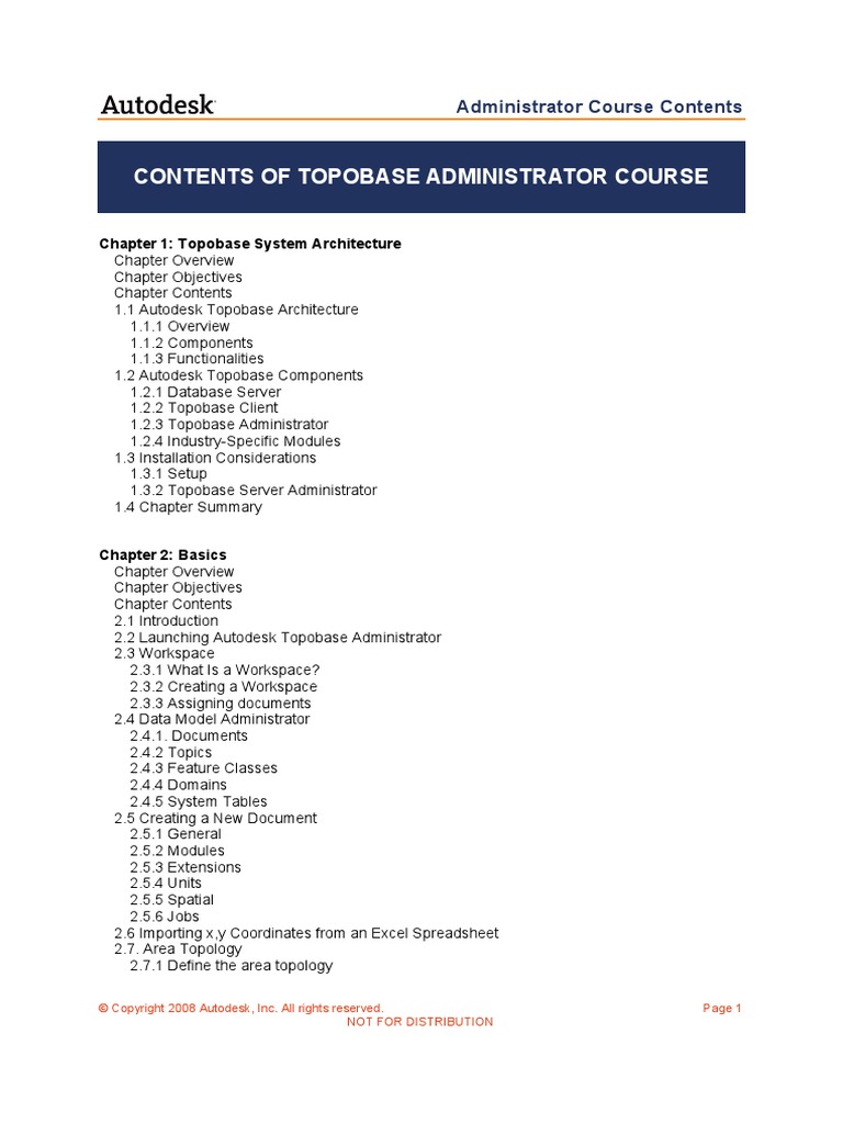 Contents of Topobase Administrator Course | PDF | Data Model | Software Engineering