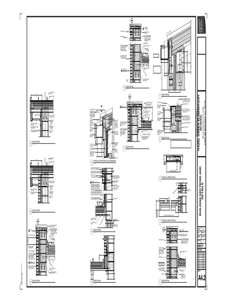 Architectural Detail For Walls and Roof | PDF | Masonry | Roof
