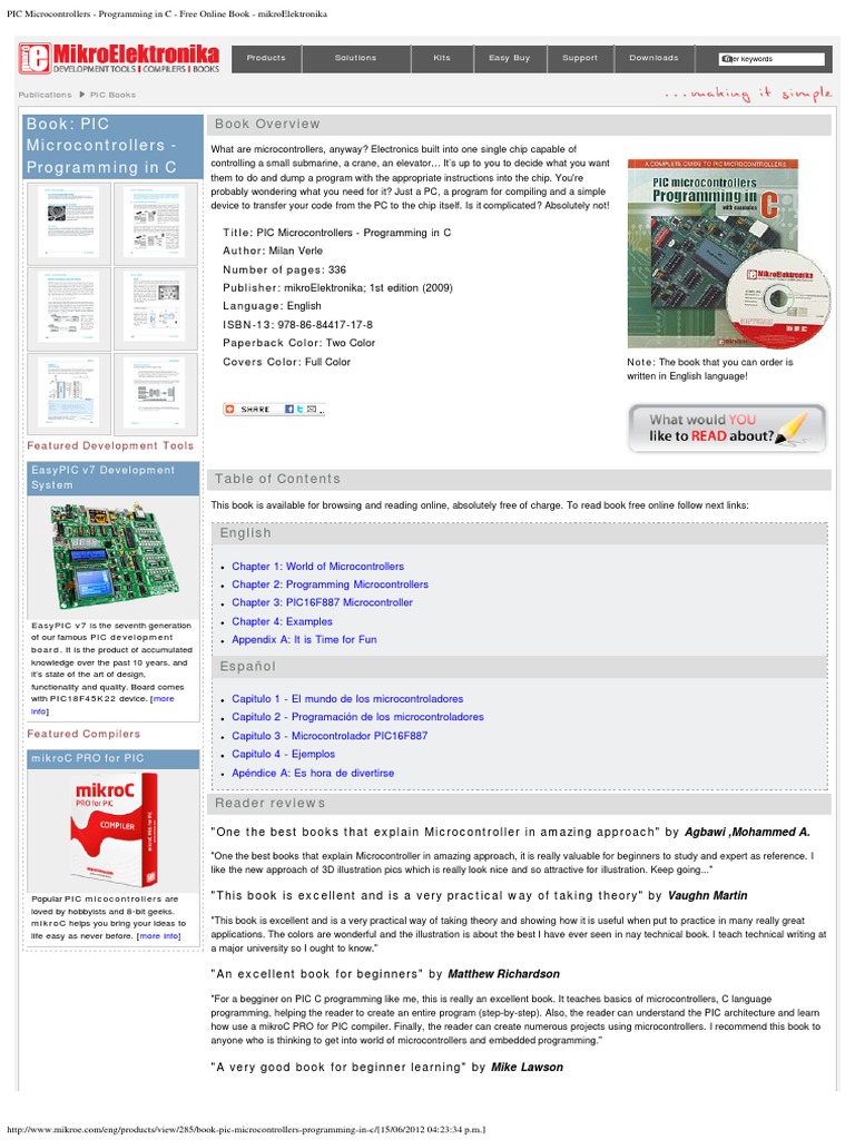 PIC Microcontrollers - Programming in C - Free Online Book ...