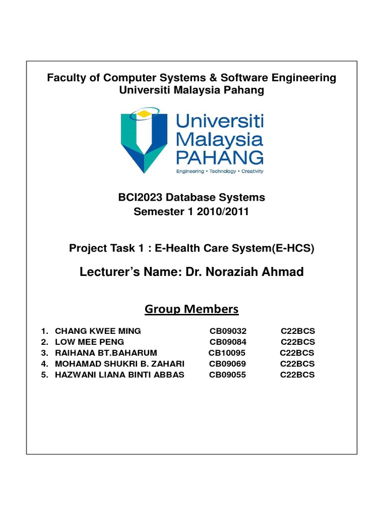 Example Proposal Project Database | PDF | Relational Database | Health Care