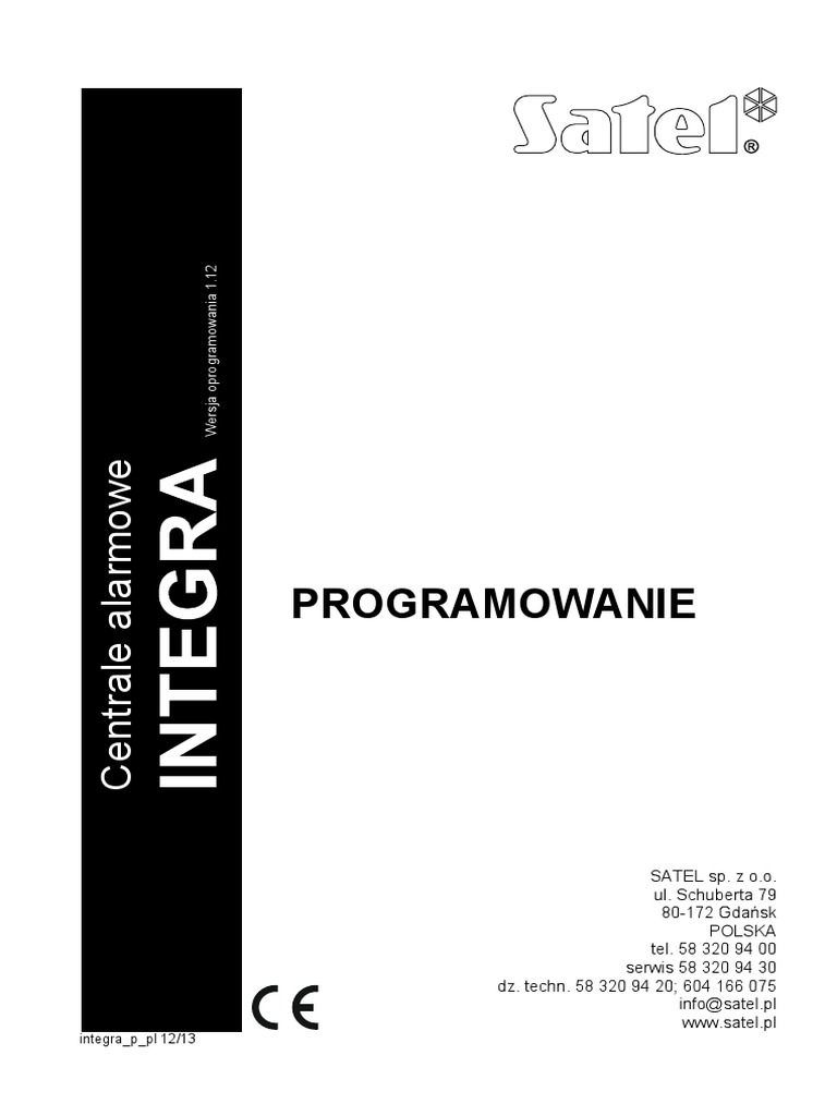 Integra Instrukcja Programowania | PDF