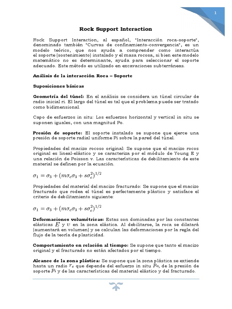 Rock Support Interaction | PDF | Elasticidad (Física) | Rigidez