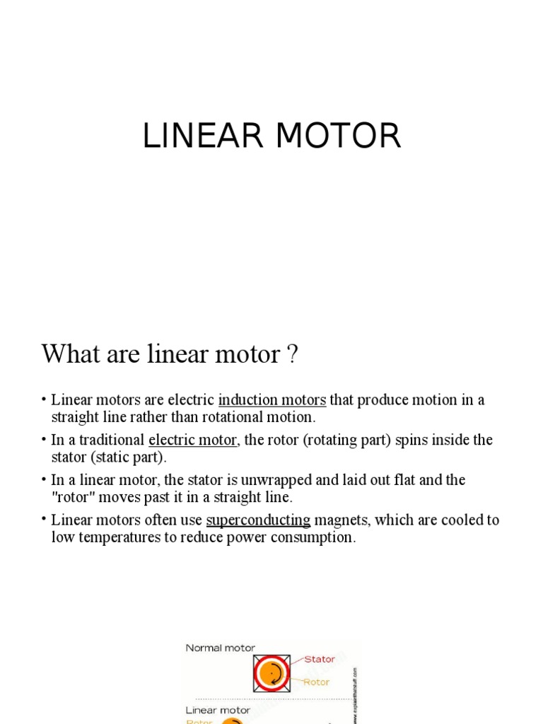 Linear Motor PowerPoint Presentation | PDF | Inductor | Electric Motor