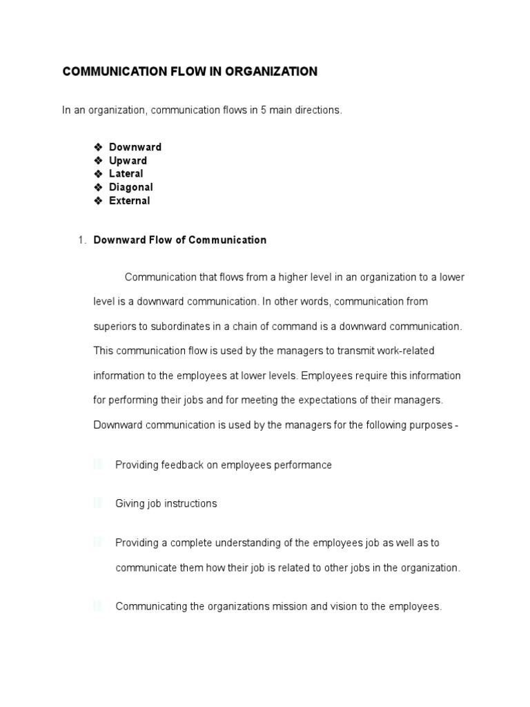Communication Flow in Organization | PDF | Hierarchy | Attention