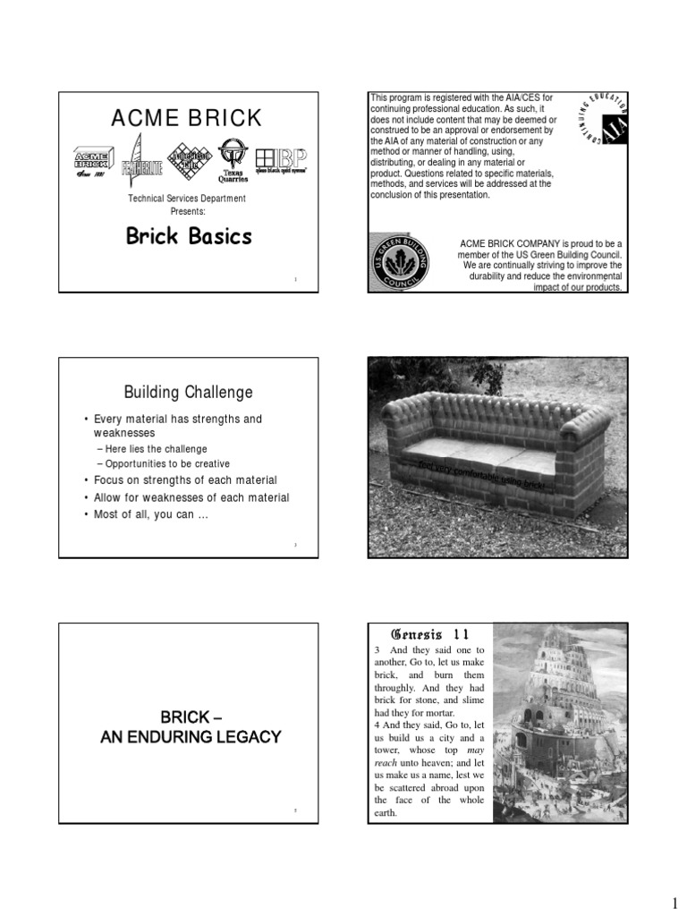 Acme Brick: Building Challenge | PDF | Mortar (Masonry) | Brick