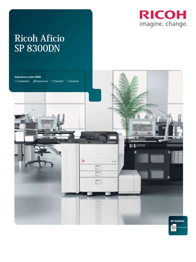 Ricoh Aficio SP 8300DN Brochure | PDF | Impresora (Computación ...