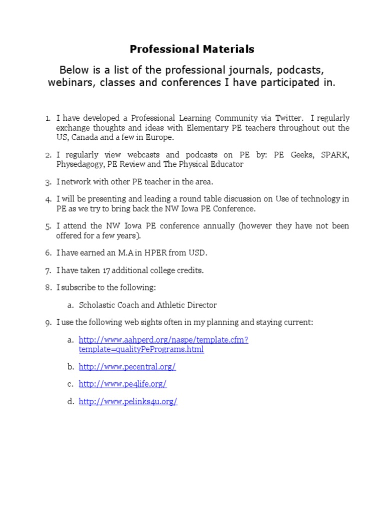 Professional Materials Artifact | PDF | Career & Growth | Business
