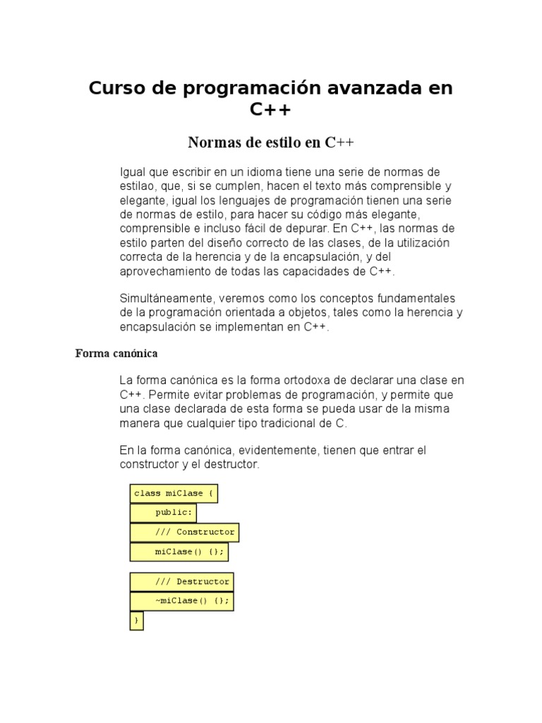 Curso De Programación Avanzada En C Pdf Herencia Programación Orientada A Objetos C