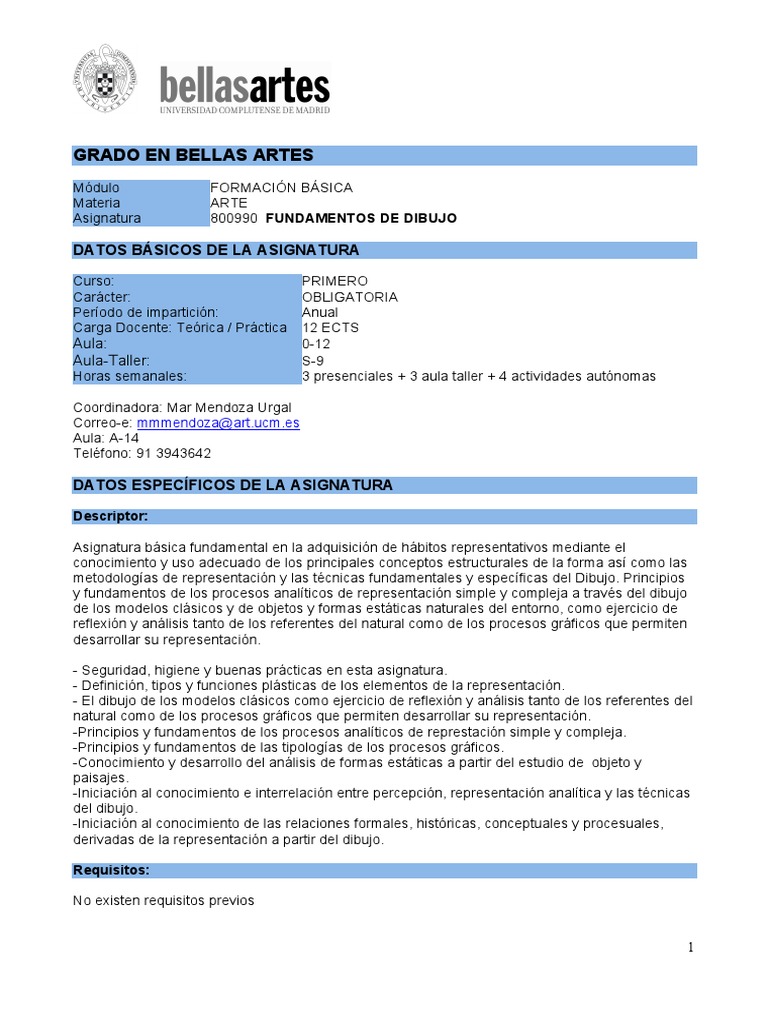 Fundamentos de Dibujo | PDF | Conocimiento | Dibujo