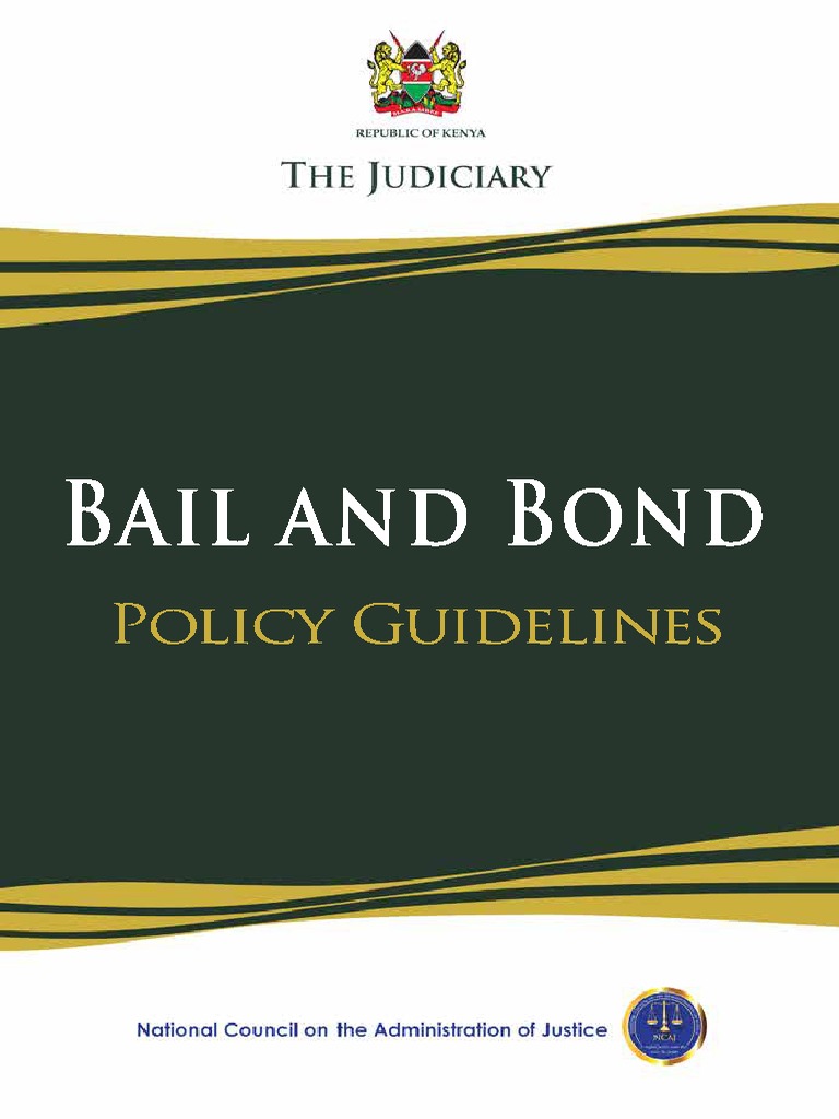 Bail and Bond Guidelines for Kenya | PDF | Bail | Arrest