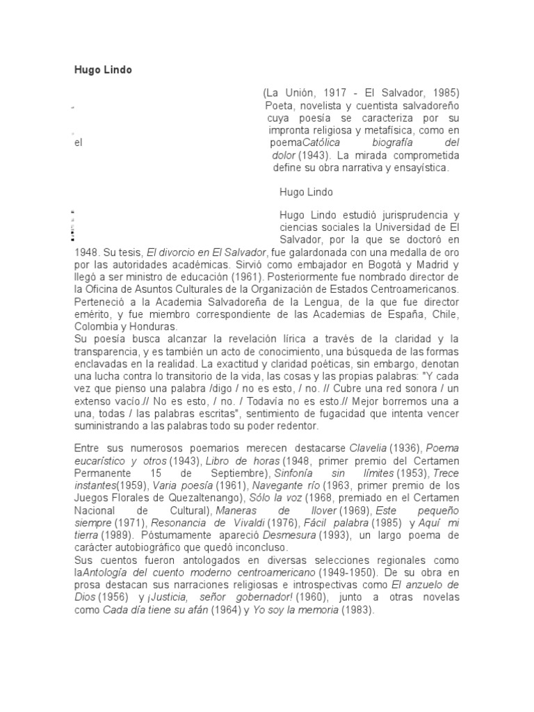 Hugo Lindo | PDF