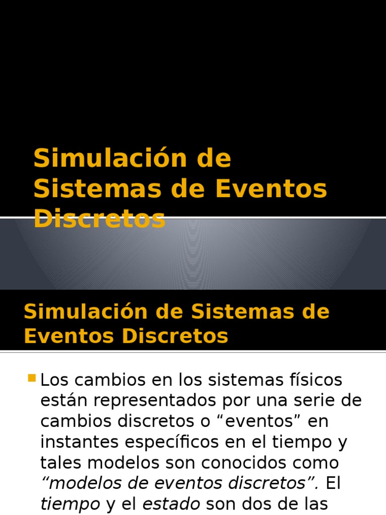 Simulación de Sistemas de Eventos Discretos | PDF | Hora | Simulación