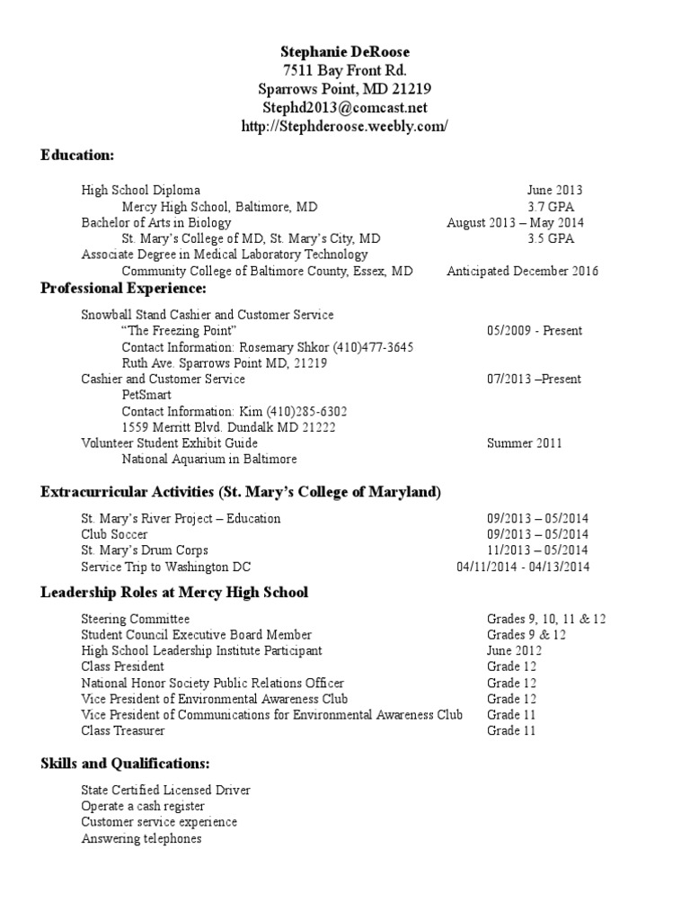 Resume Deroose | PDF | Social Science