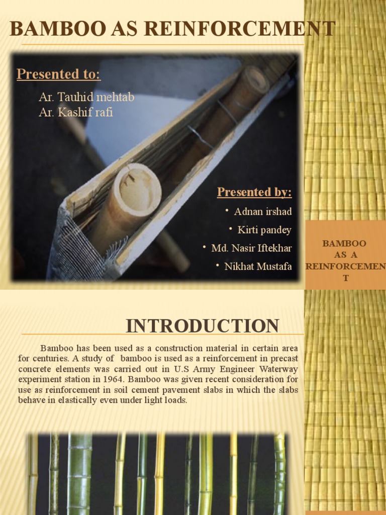 Bamboo as reinforcement in concrete | PDF | Reinforced Concrete ...