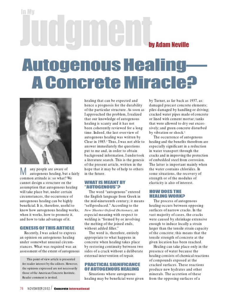 Autogenous Healing PDF | PDF | Corrosion | Concrete