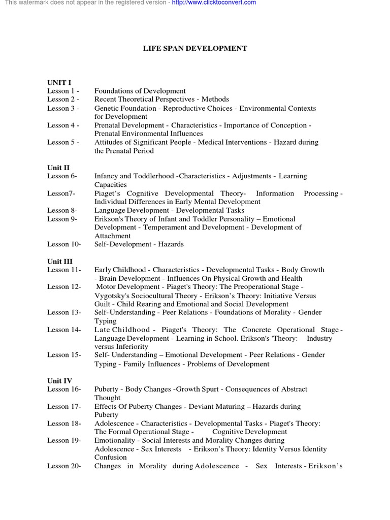 Lifespan Development | PDF | Id | Developmental Psychology