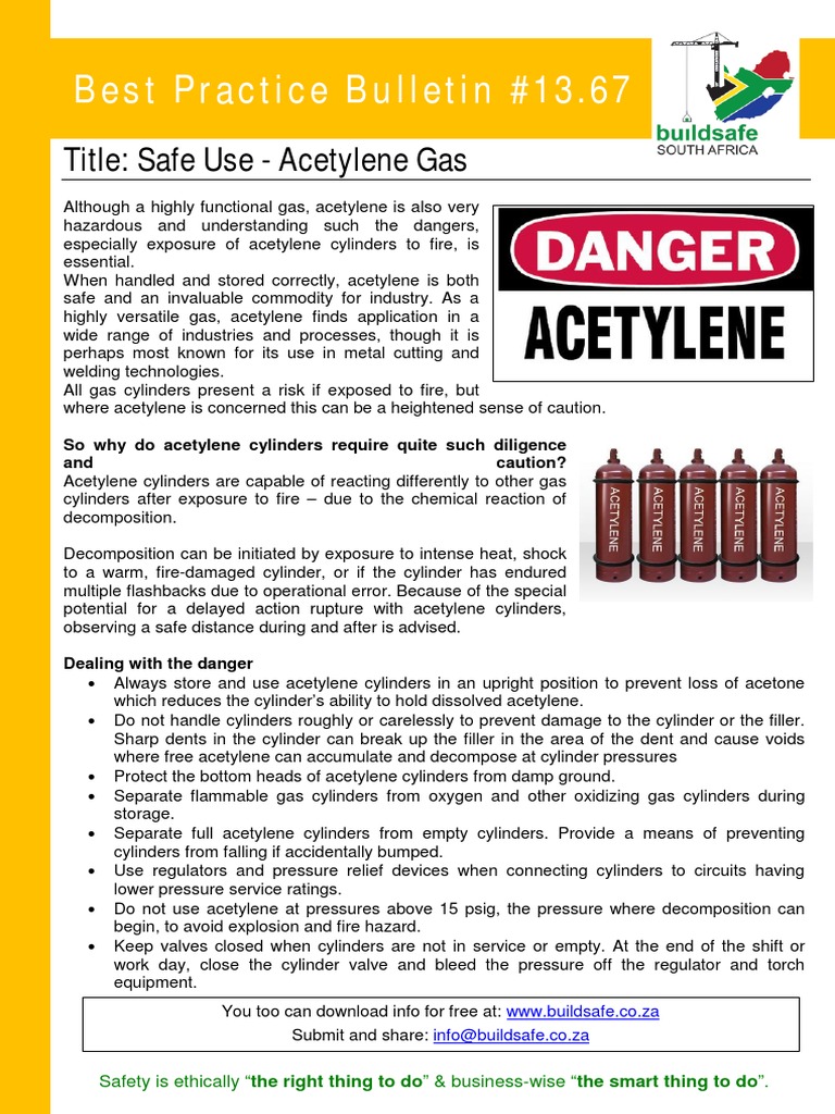 25 Safe Use-Acetylene Gas | PDF