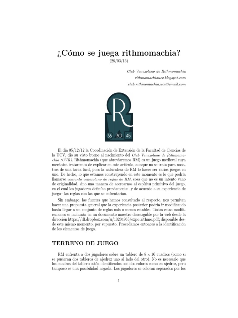 Rithmomachia | PDF