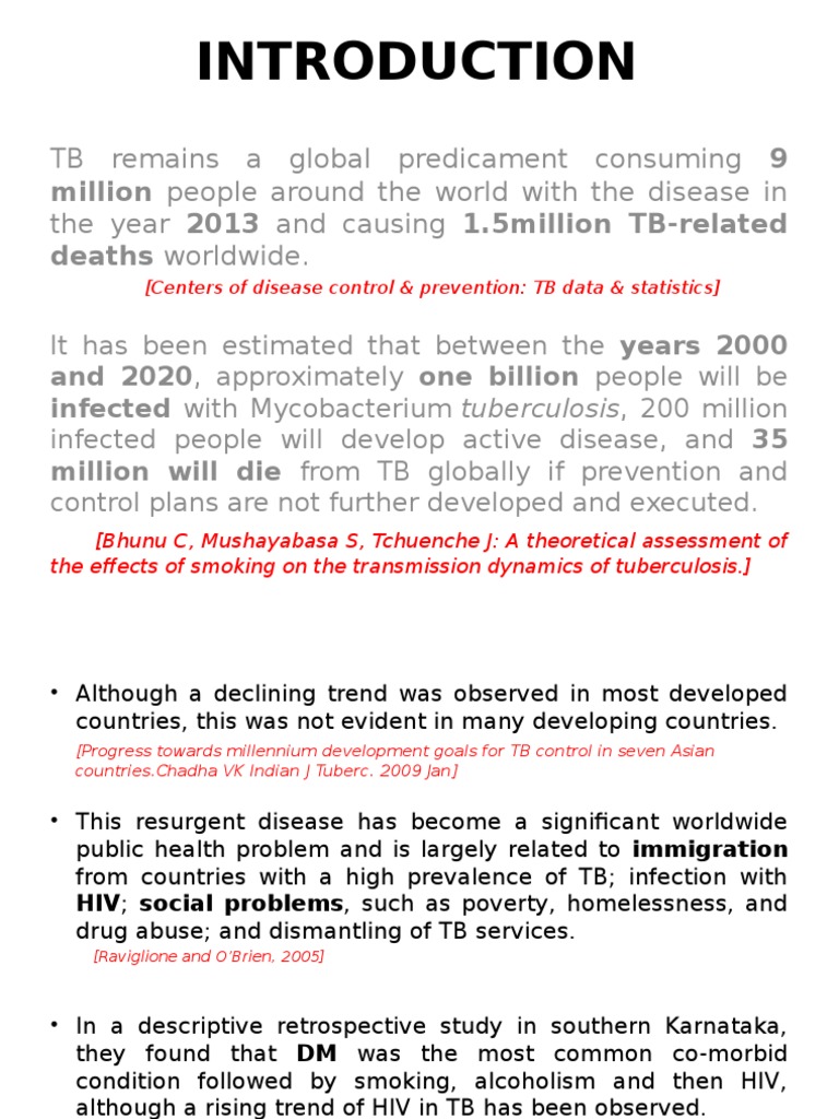Presentation Intro Tuberculosis | PDF | Tuberculosis | Infection