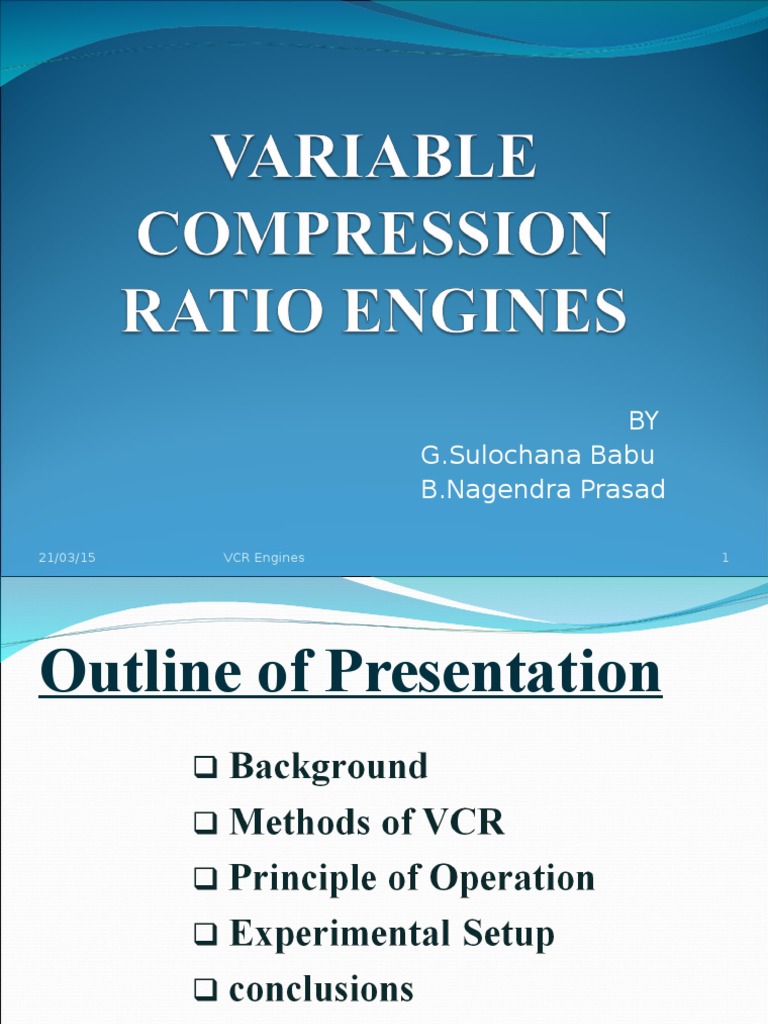 Saab Variable Compression Ratio Engines | PDF | Internal Combustion ...