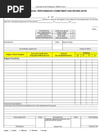 IPCR Form Template for Government Employees | PDF | Government | Economies