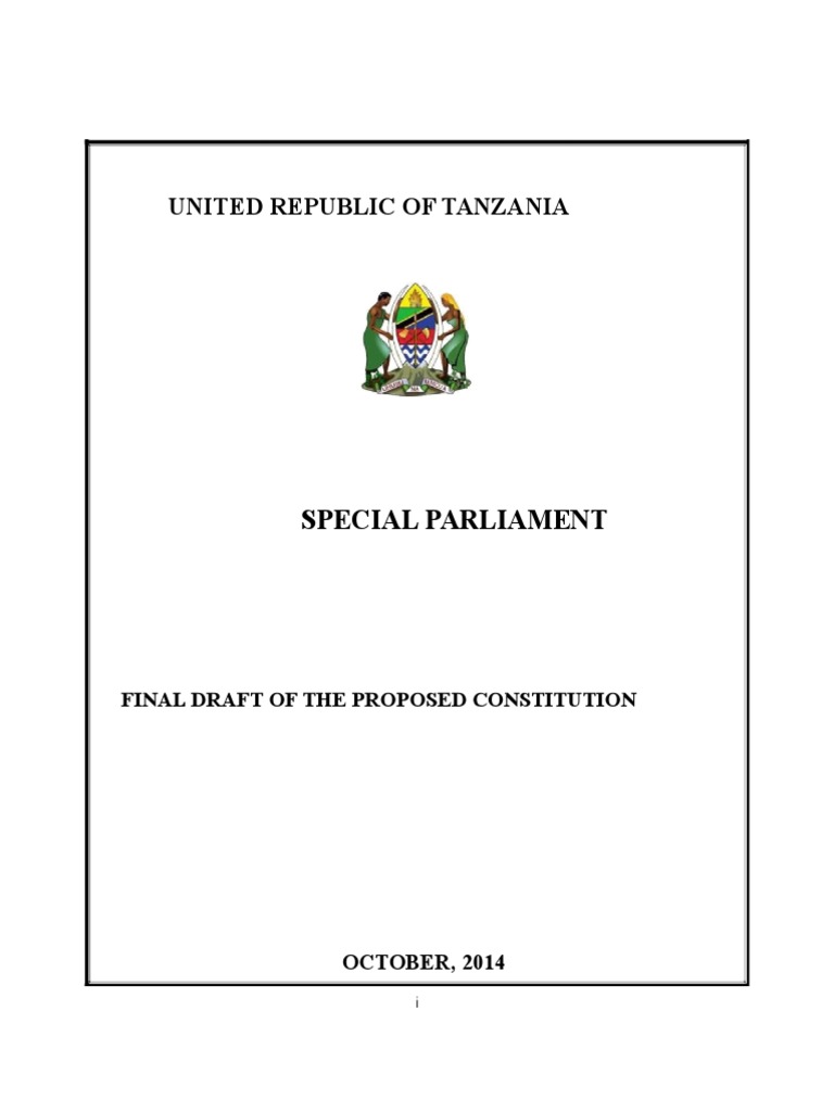 Propose Final Constitution | Download Free PDF | Constitution | Tanzania