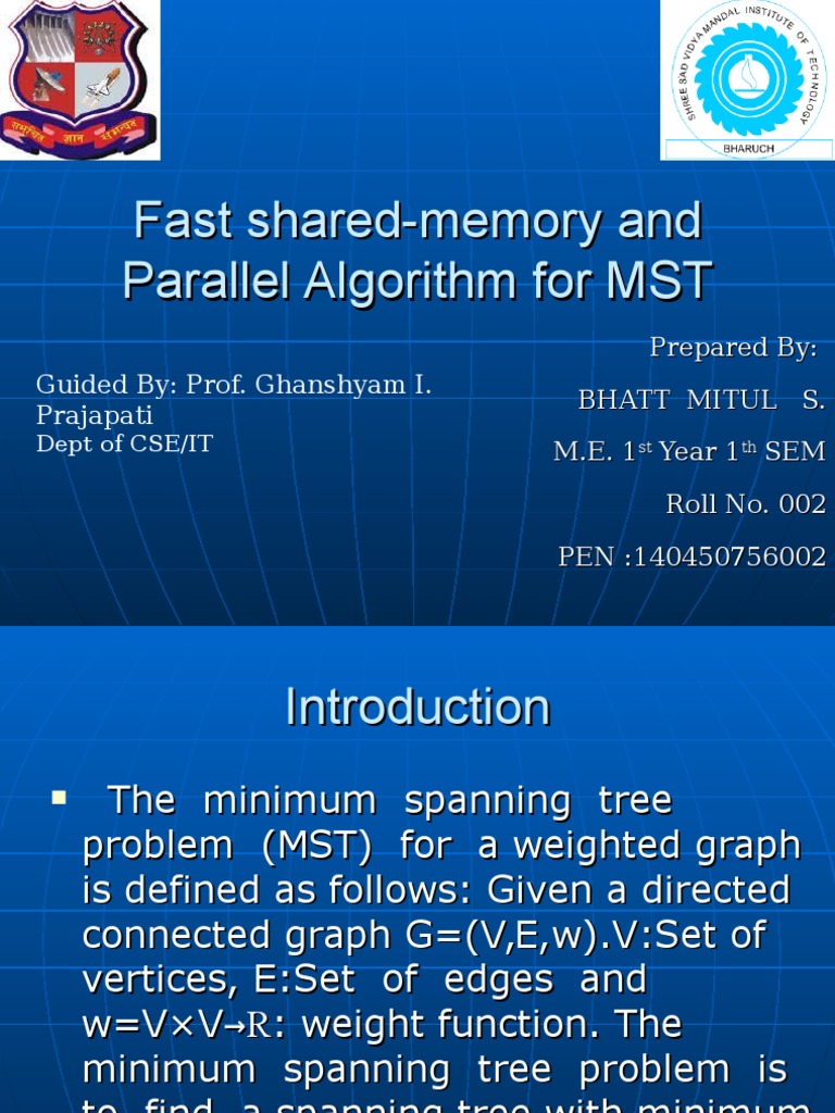 Parallel Algorithm For Mst Download Free Pdf Algorithms Algorithms And Data Structures