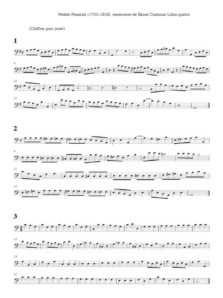 Fenaroli Exercices BC Libro Quatro Acc80 Chiffrer | PDF | Harmonie ...