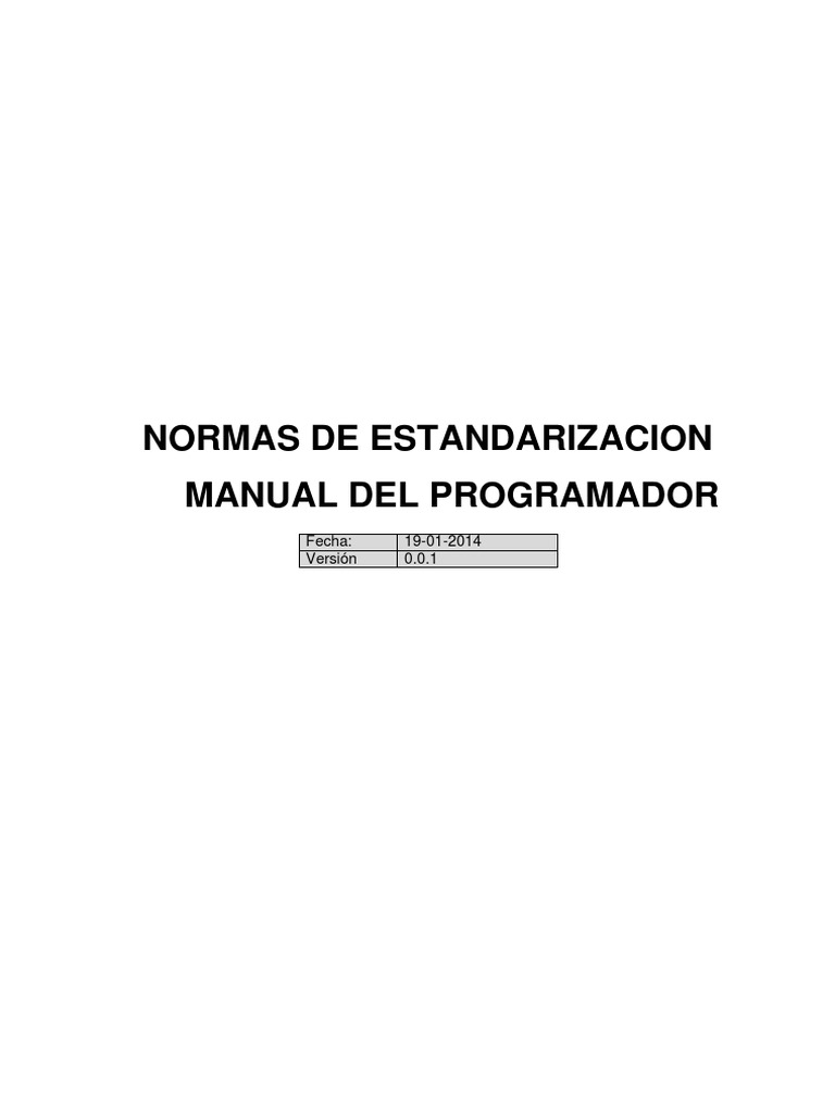 ESTANDARIZACION-PROGRAMACION | PDF | Script Java | Archivo de computadora