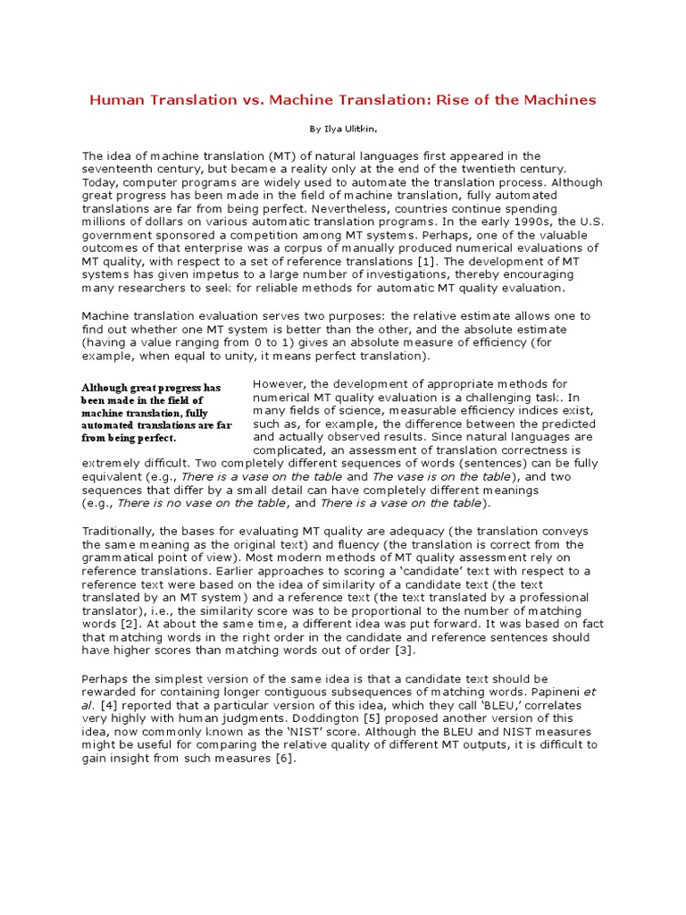 Machine Translation | PDF | Translations | Semiotics