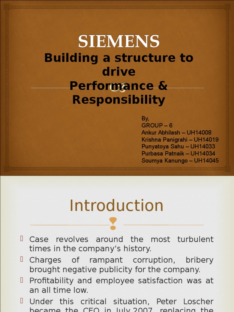 HRP Final PPT Seimens Case Study | Download Free PDF | Siemens | Chief ...