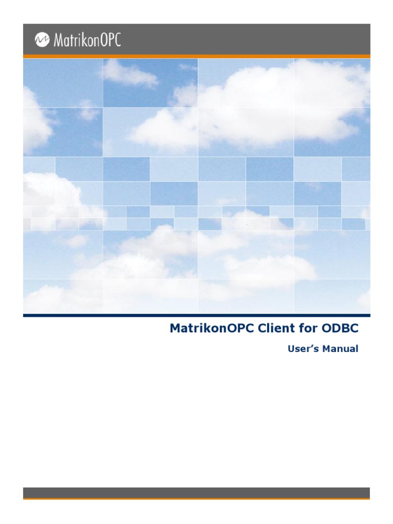 MatrikonOPC Client For ODBC User Manual | PDF | Component Object Model ...