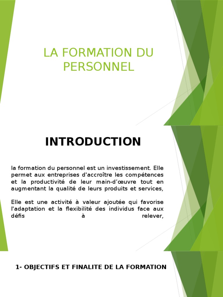 La Formation Du Personnel | PDF | Ressources humaines | Compétence ...