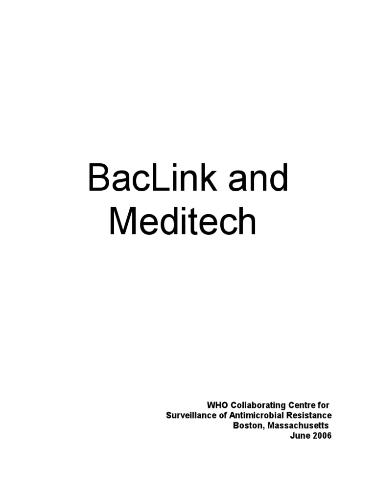 BacLink 5.LIS Meditech Magic | PDF | File Format | Filename