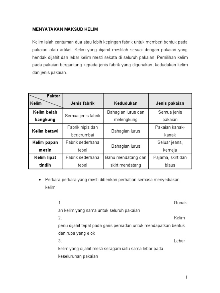 Maksud Kelim PDF | PDF