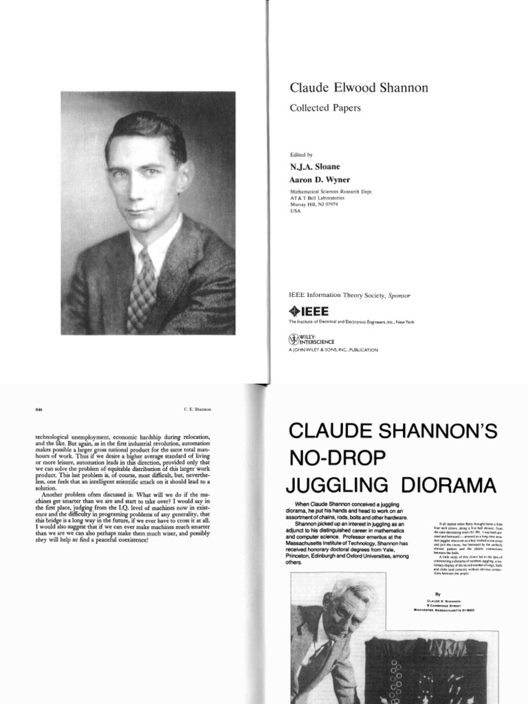 Scientific Aspects of Juggling by Claude Shannon | PDF | Teaching ...