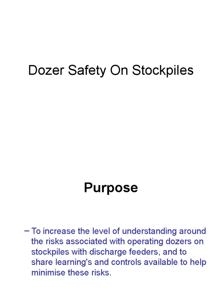 Dozer Safety On Stockpiles | Download Free PDF | Safety