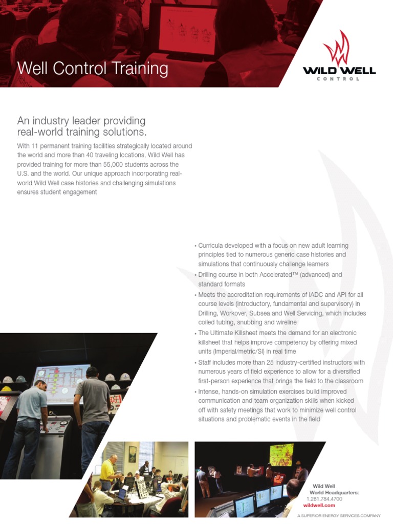 Well Control Training Services B | PDF | Simulation | Drilling Rig
