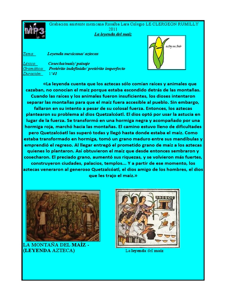 Leyenda Del Maiz PDF | PDF