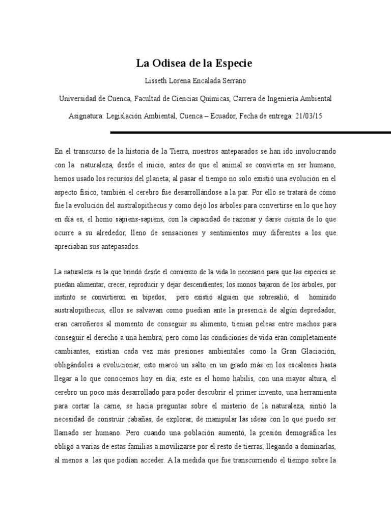 La Odisea de Las Especies | PDF | Homo | Homo Sapiens