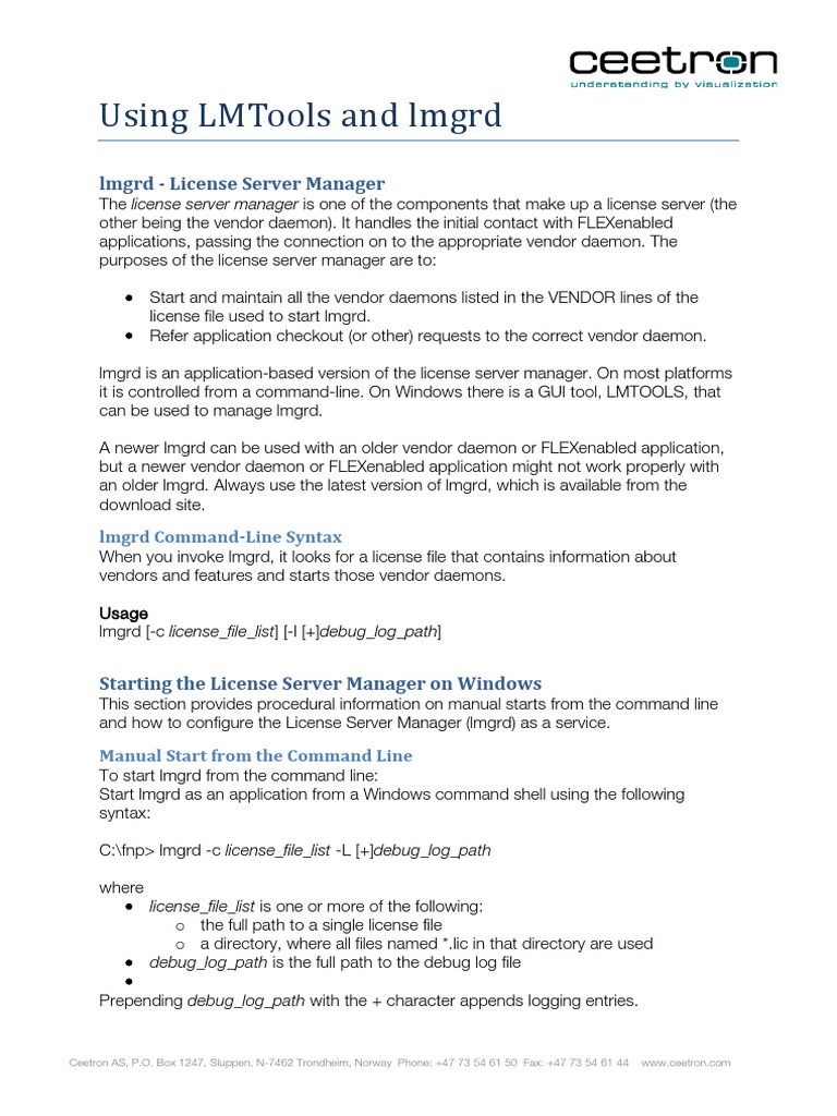 Using Lmtools and LMGRD | PDF | Command Line Interface | Computer File